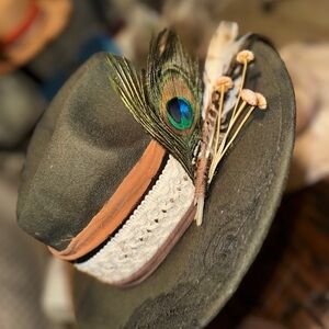 Accessories | Custom Made Hats Peacock Feather | Poshmark